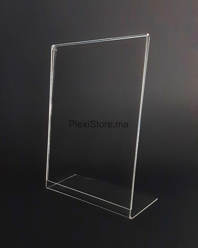 Porte Affiche Plexiglas A4 en L - PlexiStore.ma